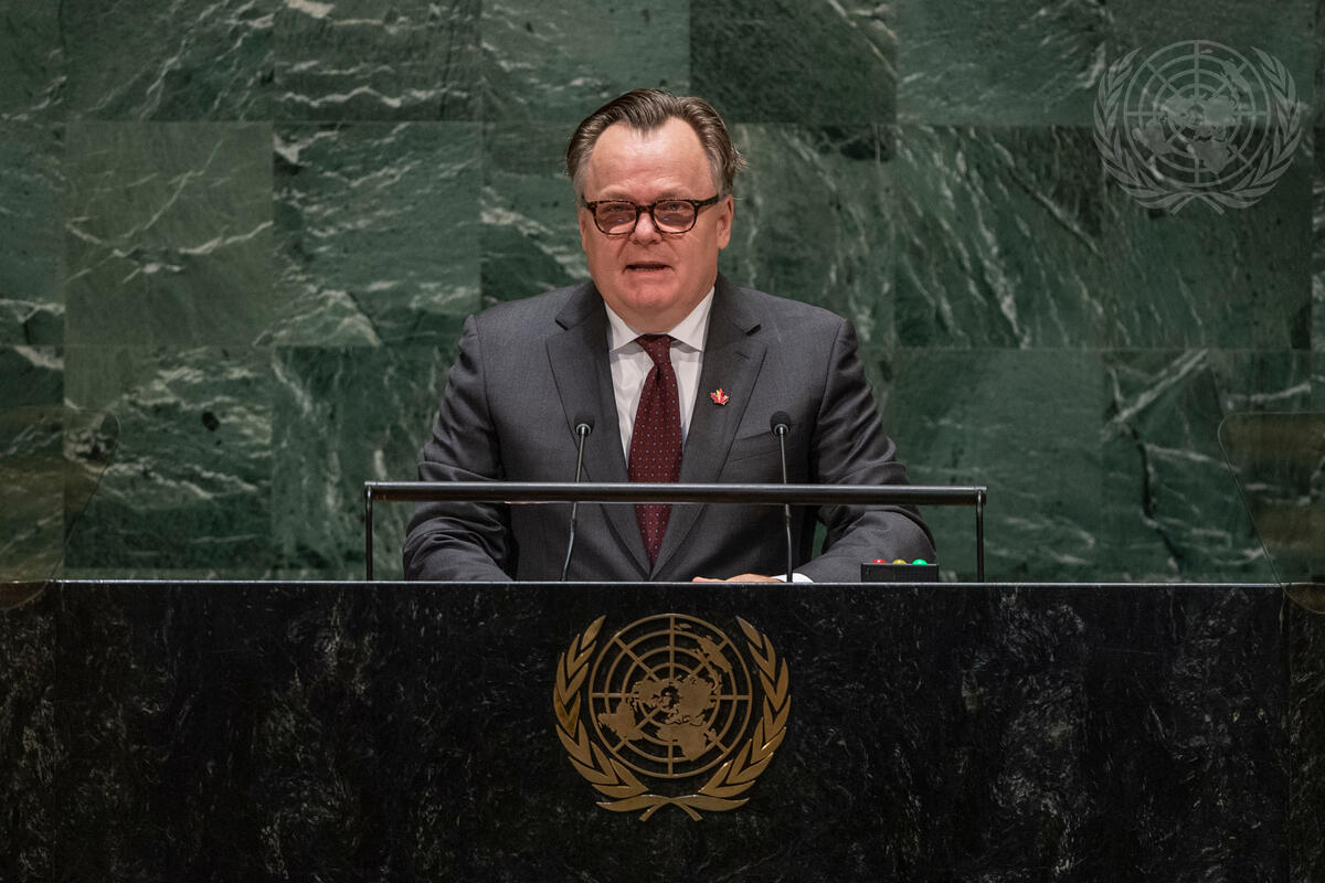Chair of Delegation of Canada Addresses General Assembly | UN Photo