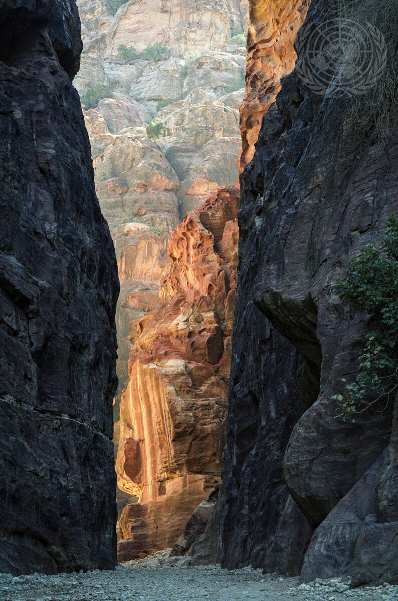 Stone Passageway at Petra, Jordan | UN Photo