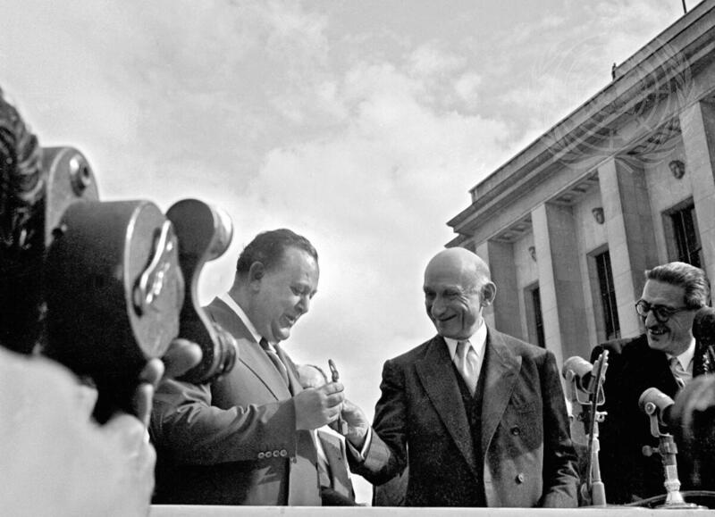 Secretary-General Trygve Lie Meets with French Delegate Robert Schumann ...