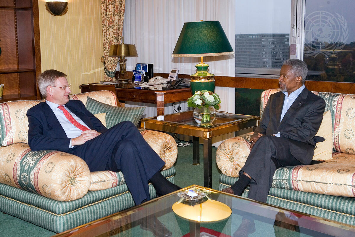 Annan Meets Foreign Minister of Sweden | UN Photo