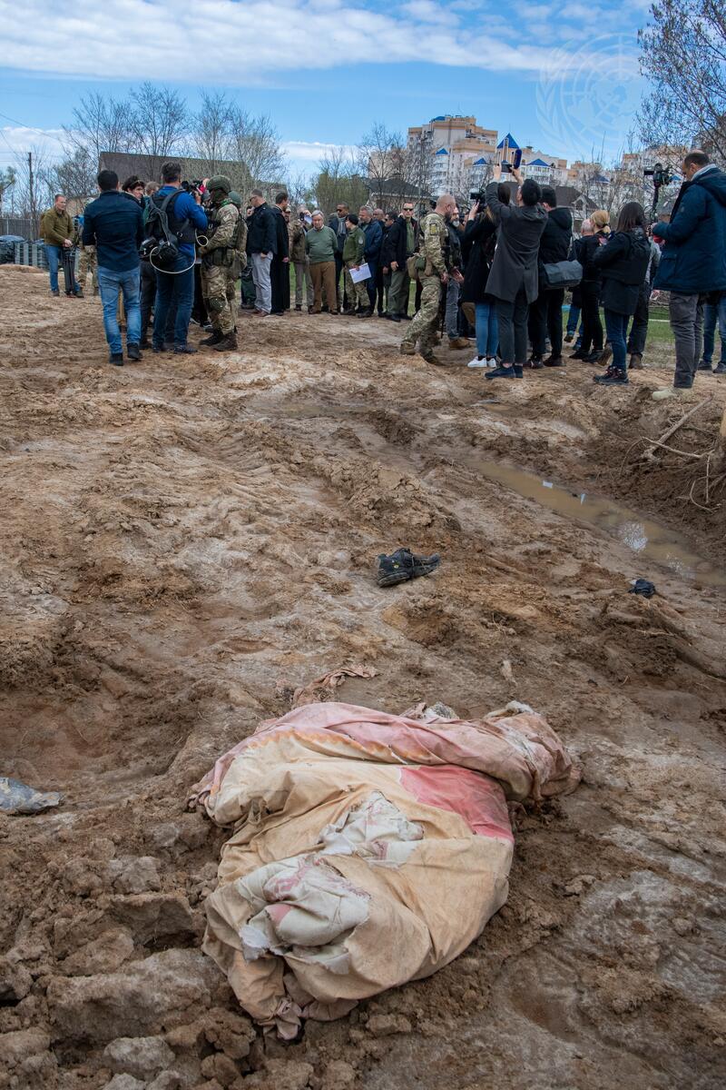 Secretary-General Visits Bucha, Ukraine | UN Photo