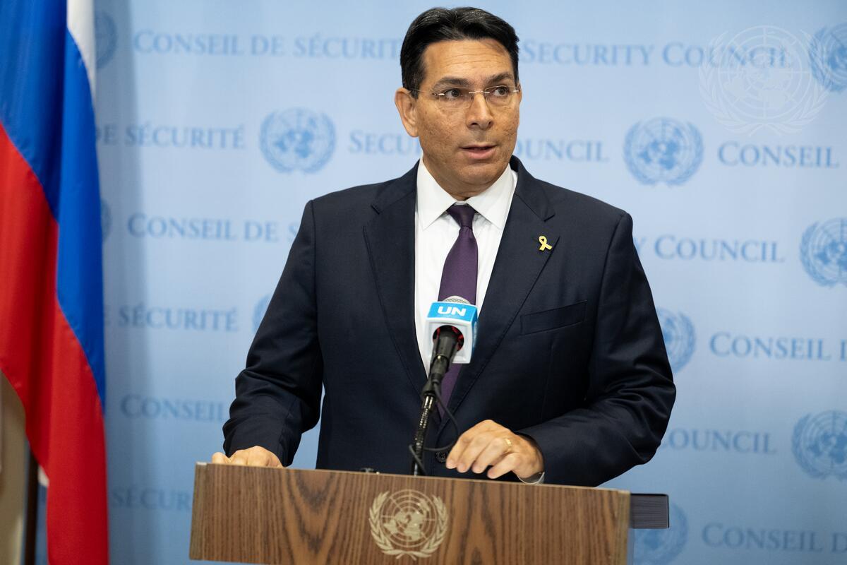 Permanent Representative of Israel Briefs Press | UN Photo