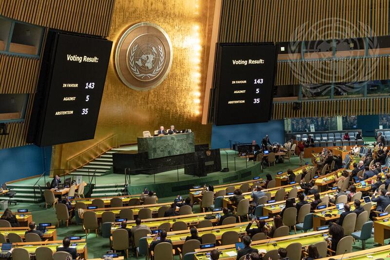 General Assembly Adopts Resolution Condemning Russian Federation's ...