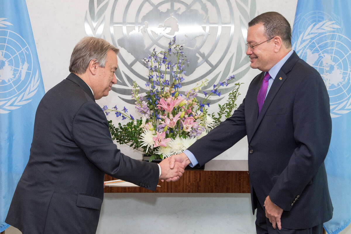 New Permanent Representative of Seychelles Presents Credentials | UN Photo